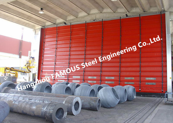 High Speed Fold Up Pack Doors PVC Curtain Sectional Lifting Doors With ...